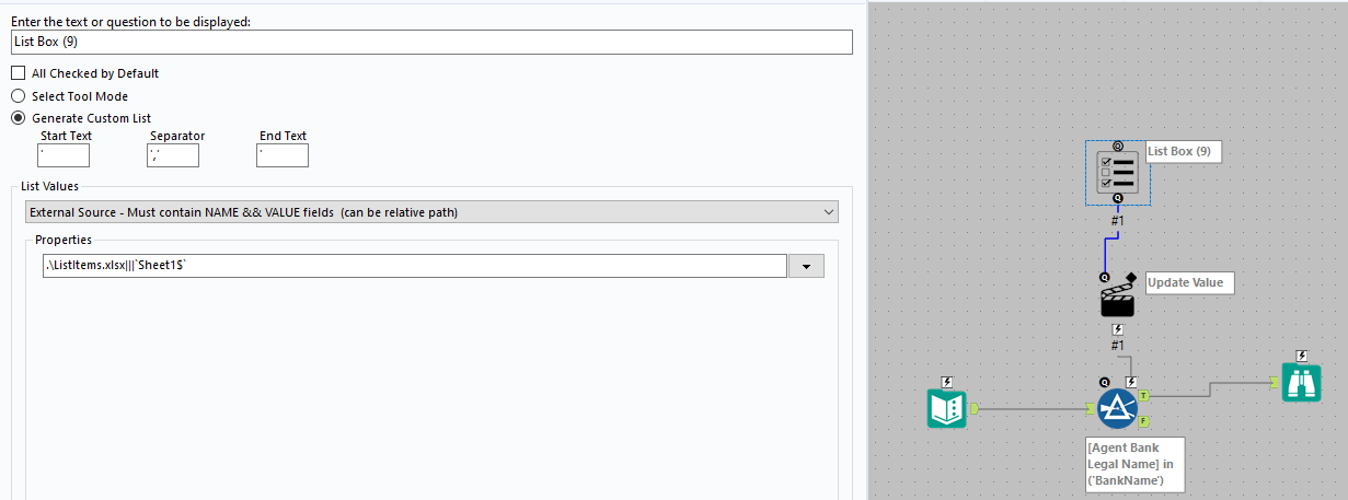 Using List Box with a Connected Tool - Alteryx Community