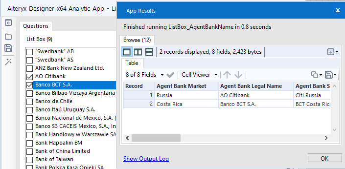Using List Box with a Connected Tool - Alteryx Community