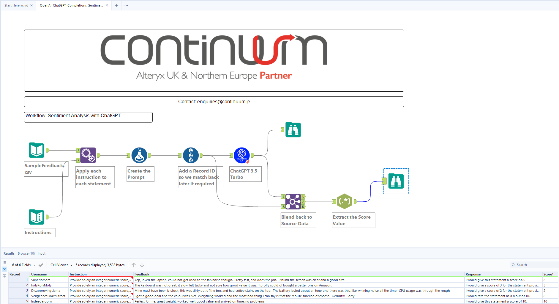 OpenAI ChatGPT 3.5Turbo (Completions) Connector - Alteryx Community