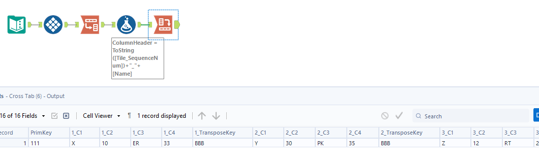 Solved Rows Converting To Cols Customer Transpose Alteryx Community