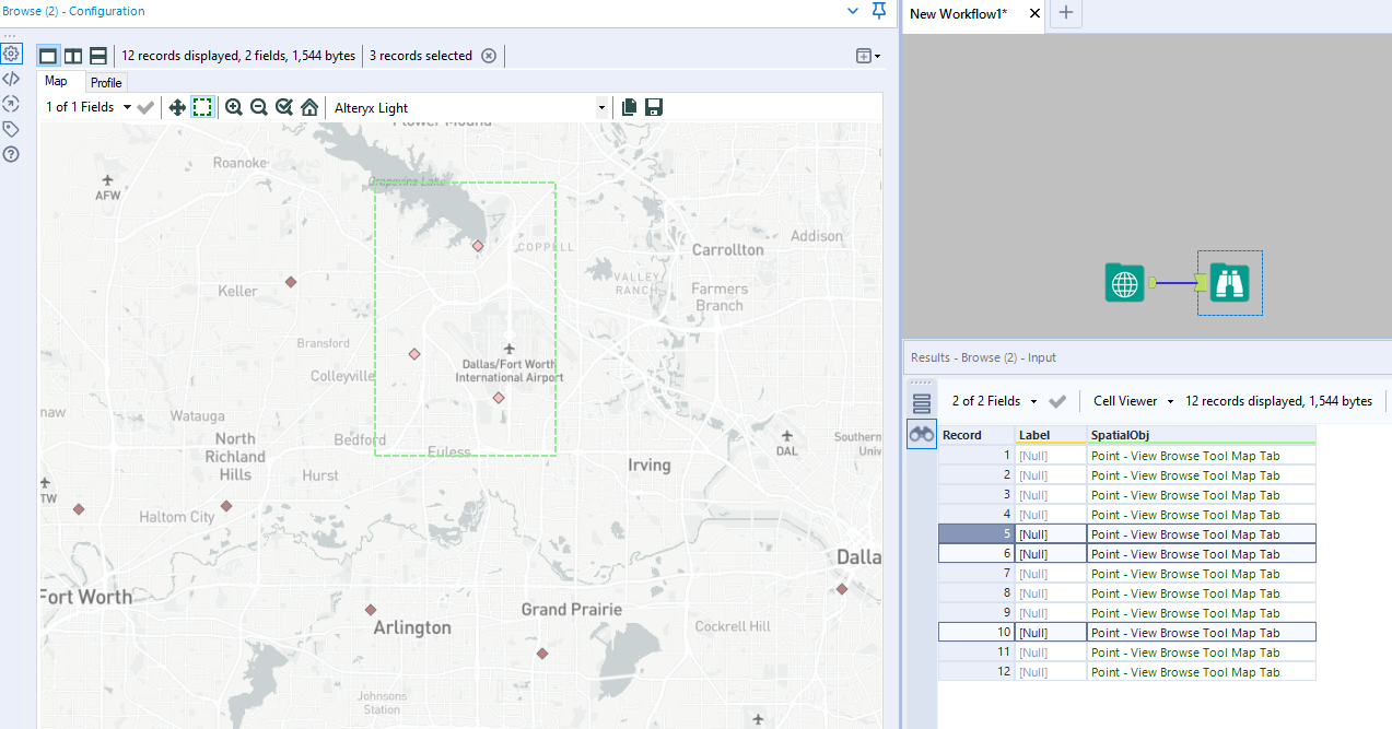 Solved: Selecting Points on Map and Output a List - Alteryx Community