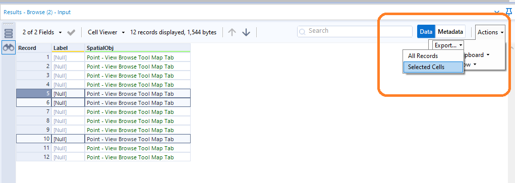 Solved: Selecting Points on Map and Output a List - Alteryx Community