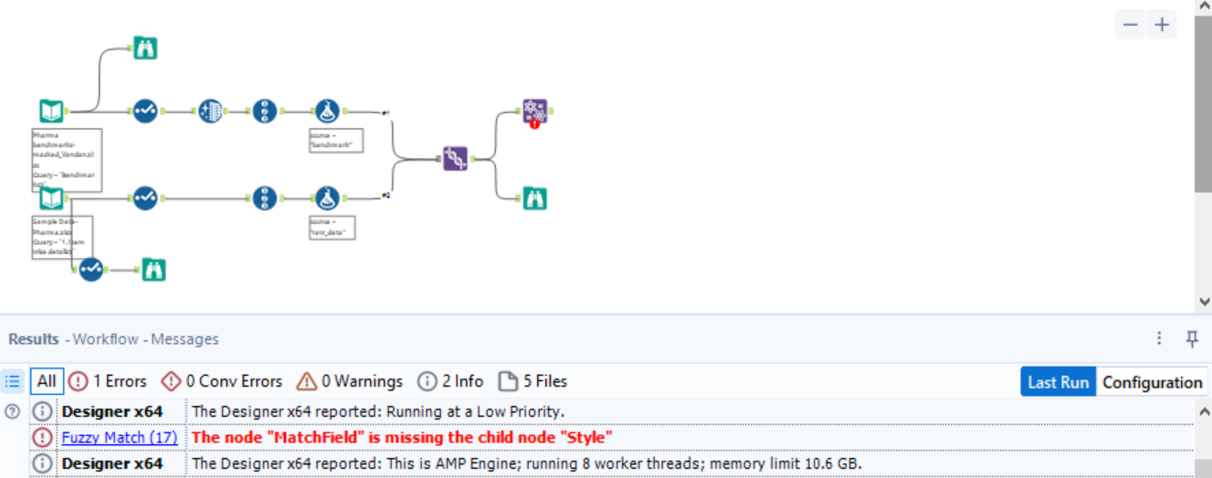 Fuzzy Match Tool Error Alteryx Community 
