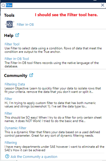 Alteryx Desktop Standard Workflow tools missing - Alteryx Community