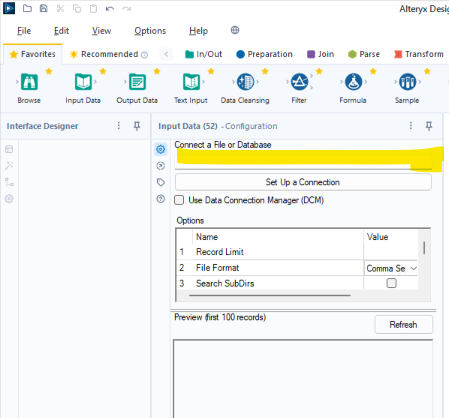Solved: Do Not See Dropdown list / option on my Input Data... - Alteryx Community