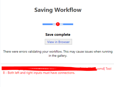 Workflow Validation issue in Alteryx gallery - Alteryx Community