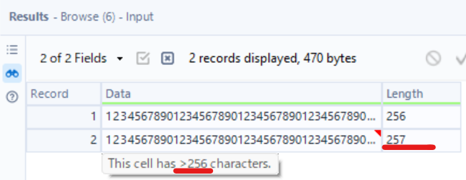 Truncated characters - Alteryx Community