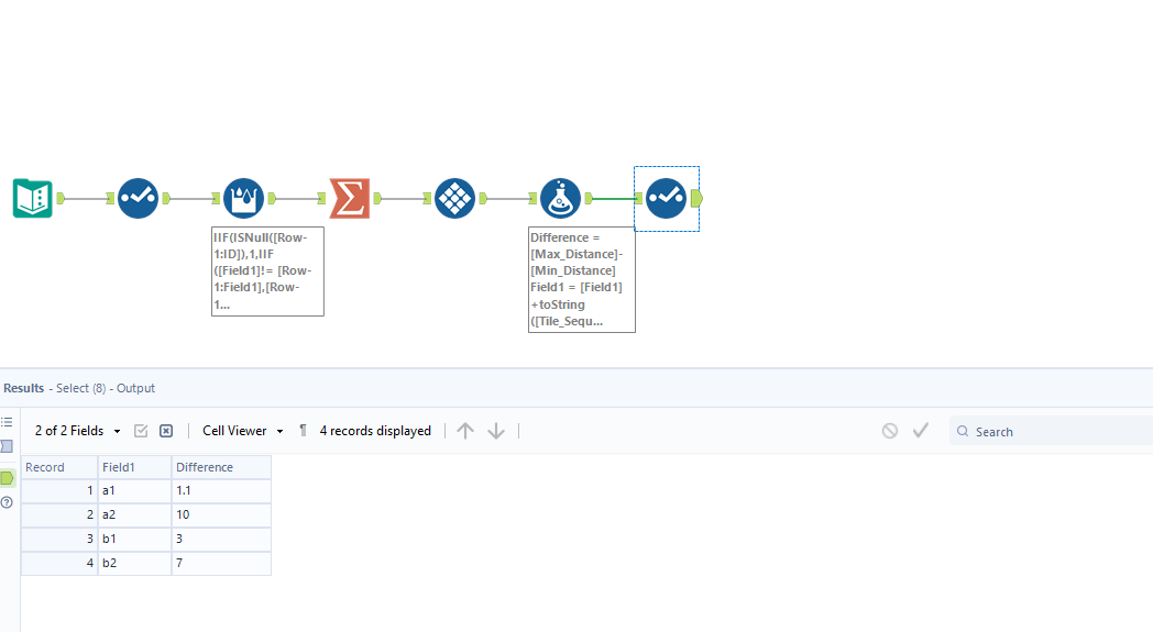Solved: Group values, rename and calculate the difference... - Alteryx Community