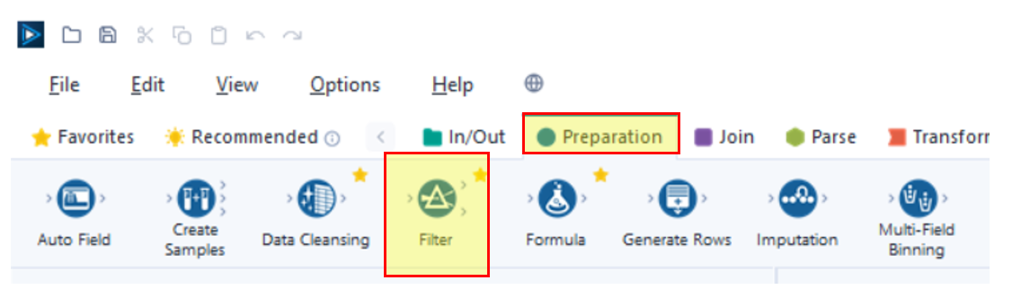 Filter Tool Not Showing In Alteryx Designer Alteryx Community