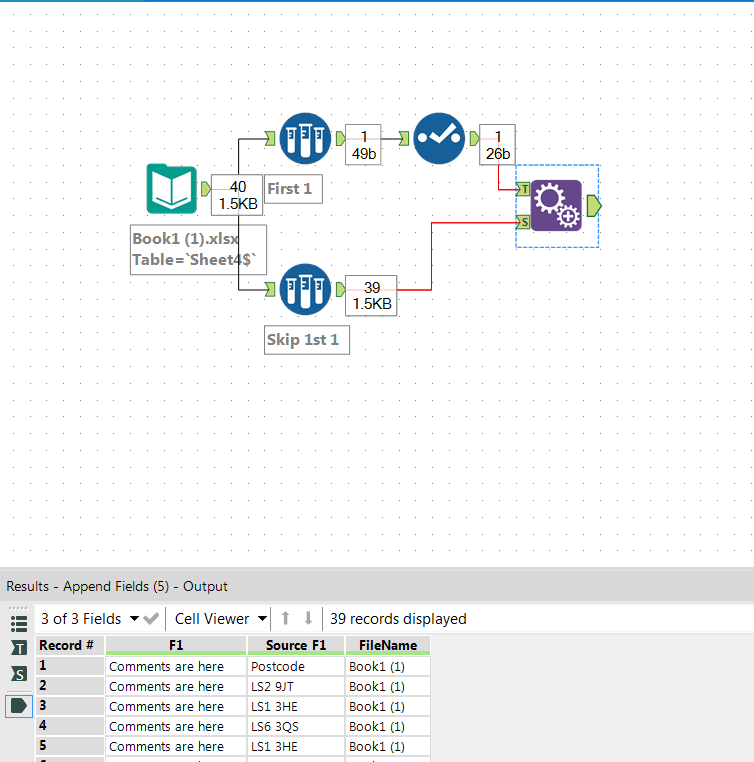 Solved: Load an excel file's name and top most cell's data... - Alteryx ...
