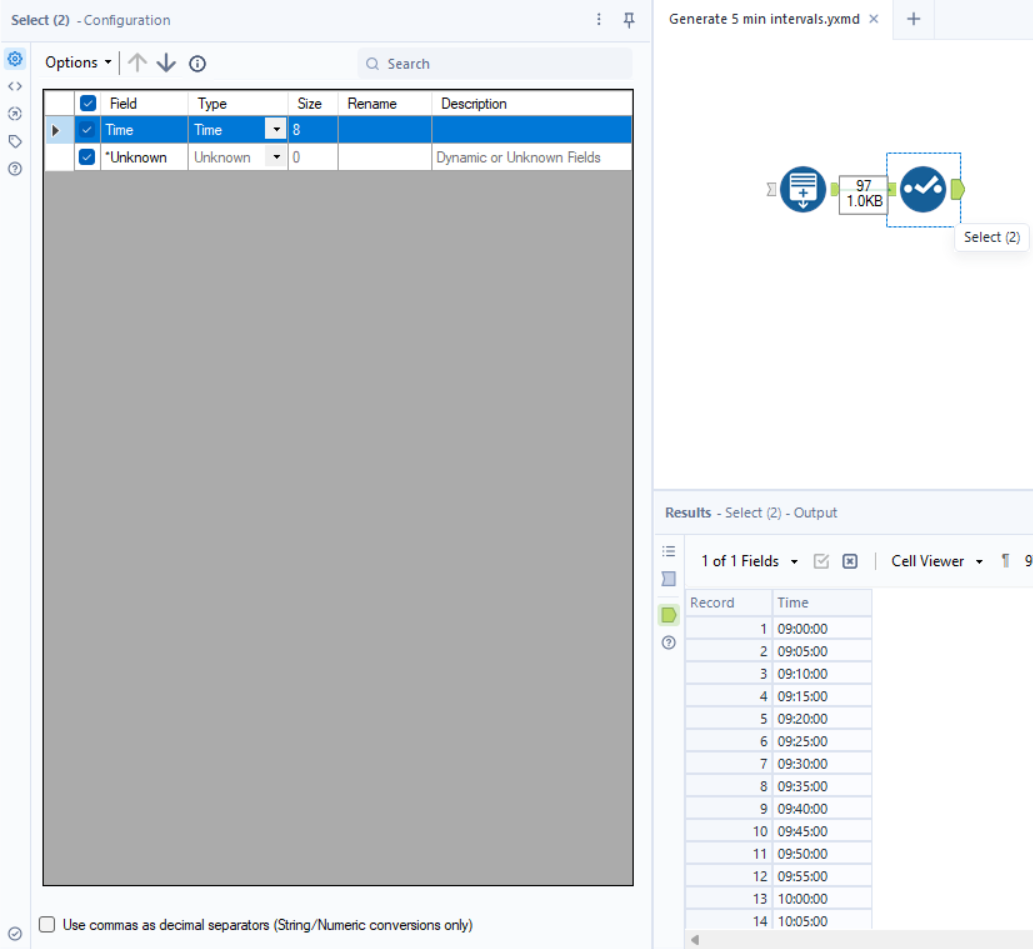Solved: Creation of time slots using Generate Rows tool - Alteryx Community