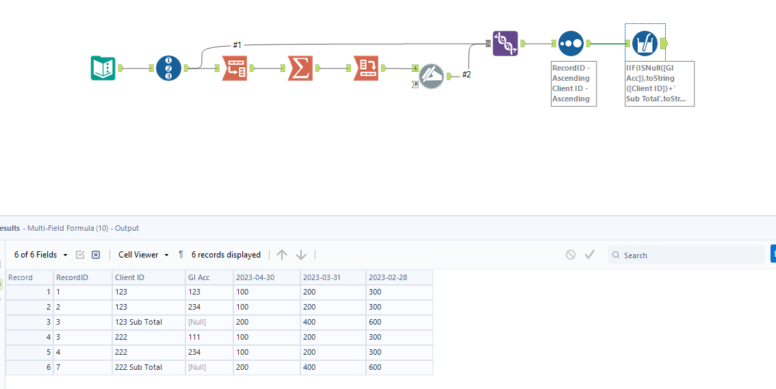 How to dynamically calculate subtotal? - Alteryx Community