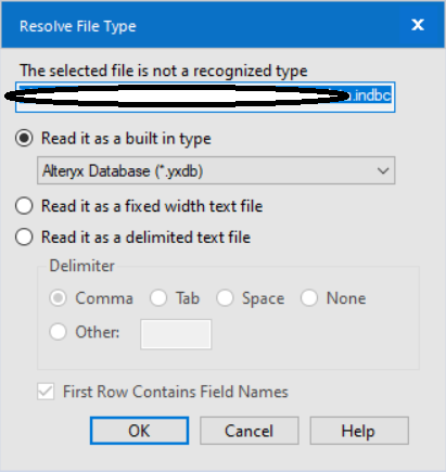 Dynamic input tool with .indbc file - Alteryx Community