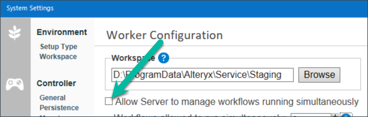 System setting - Allow Server to Manage Workflows ... - Alteryx Community
