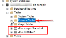 How to connect External Tables in MS SQL database