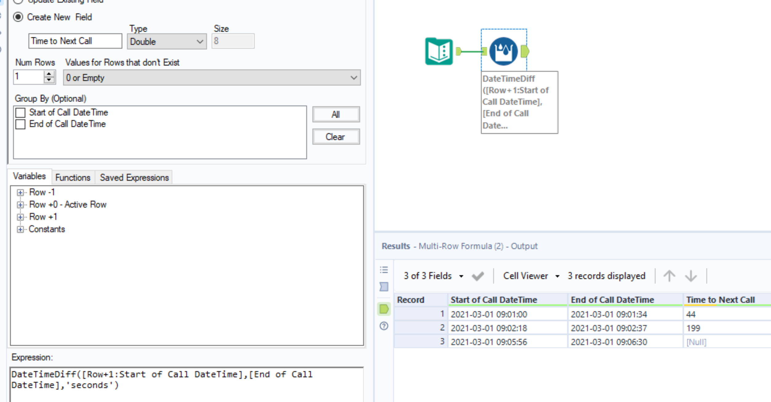 Solved Datediff The Value From First Row Of A Column To Alteryx