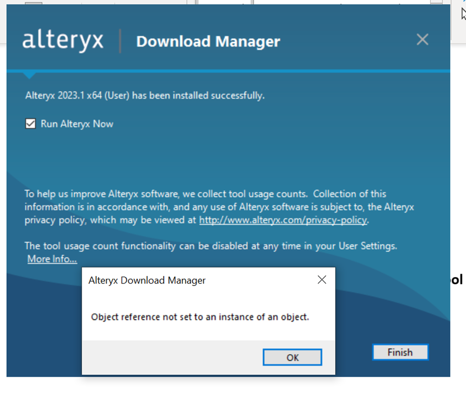 Not able to complete Alteryx Designer Installation - Alteryx Community