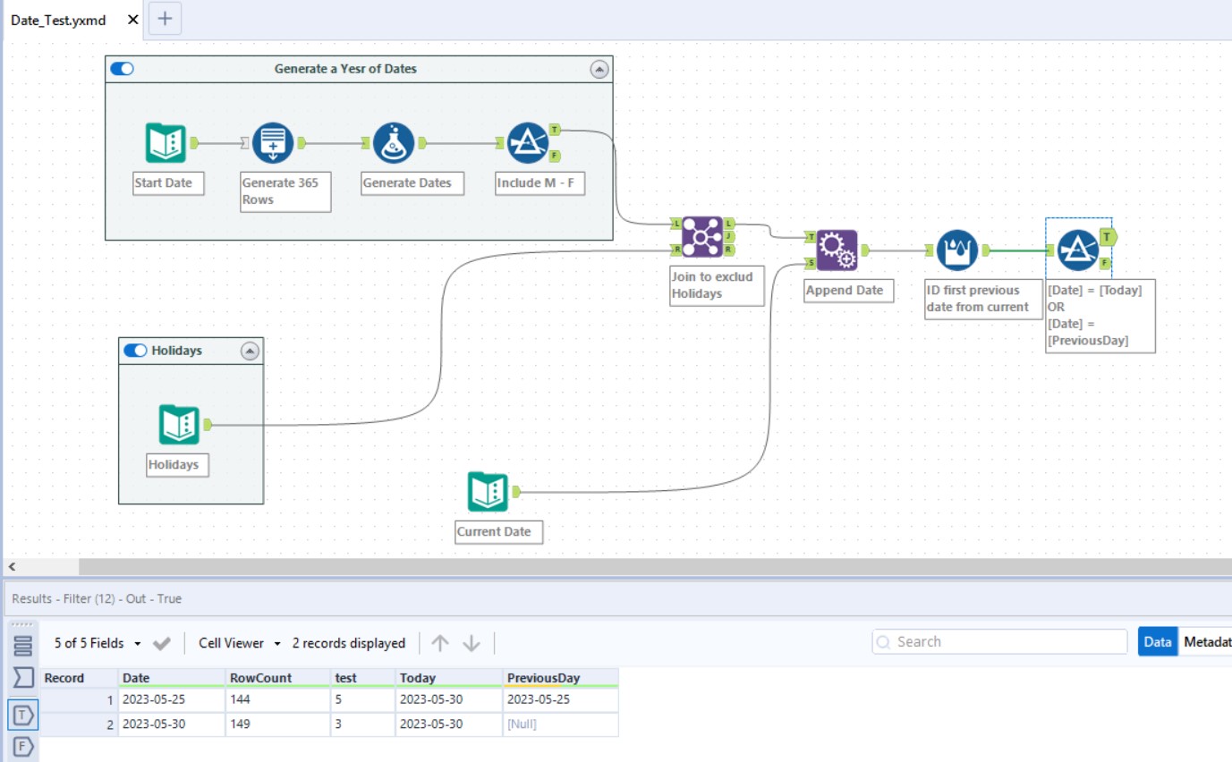 Solved Holiday Issue Filtering Alteryx Community 