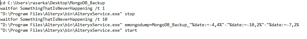 Solved: MongoDB Backup | Analytic app - Alteryx Community
