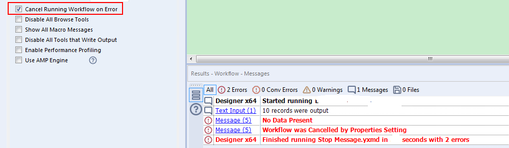 Tool to stop workflow stream if condition not met - Alteryx Community