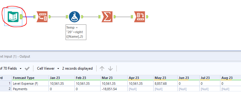 Solved Summing Rows And Adding New Row With Calculation Alteryx Community