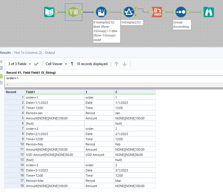 Breaking Rows Into Multiple Columns Alteryx Community 