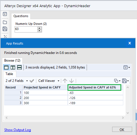 Incorporating selected Numeric Up Down value into ... - Alteryx Community