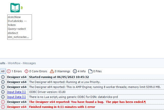 You Have Found A Bug The Pipe Has Been Ended Er Alteryx Community 