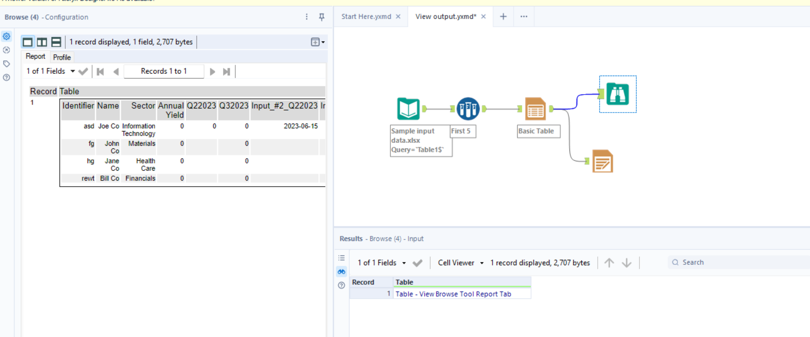 preview the results produced by the alteryx workfl... - Alteryx Community