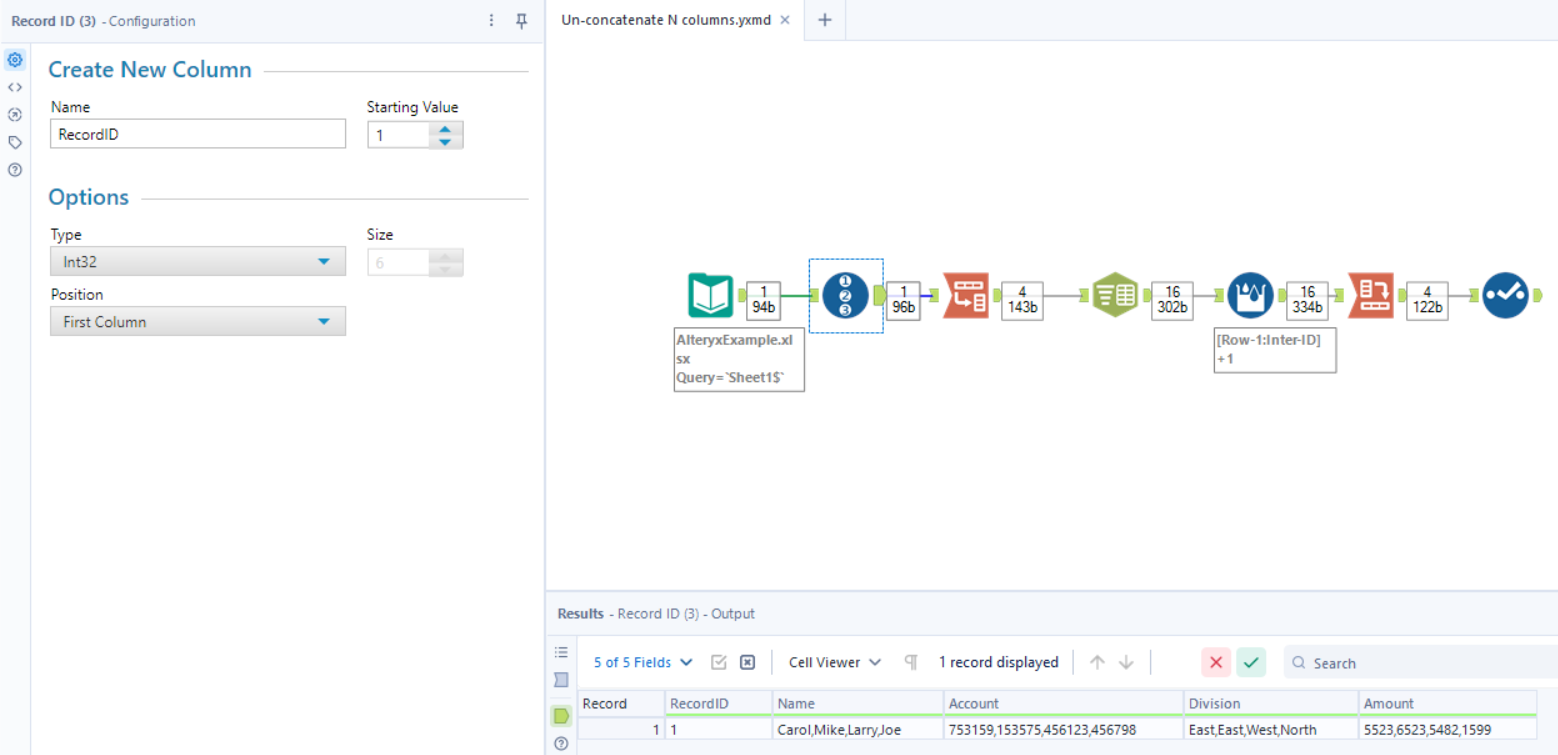 Solved: Un-concatenate values without Text to Columns - Alteryx Community