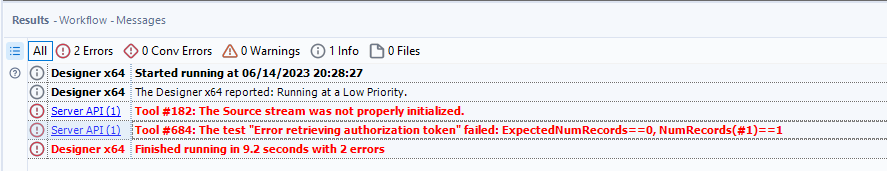 Error Retrieving Authorization Token in the Server... - Alteryx Community