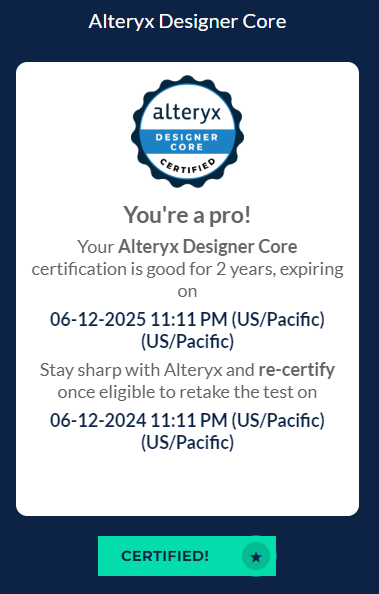 Different dates in Certificate and Alteryx portal - Alteryx Community
