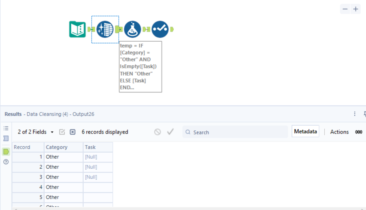 Solved: Formula to fill in blank cells if condition is met... - Alteryx Community