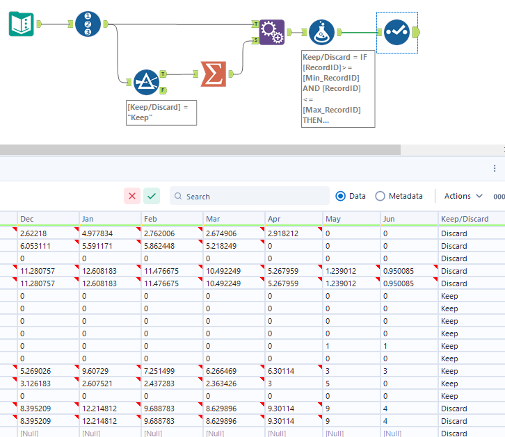 Solved: Keep only Required Row items and Discard the rest - Alteryx Community