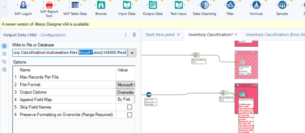 Unable To Open File For Write Alteryx Community 