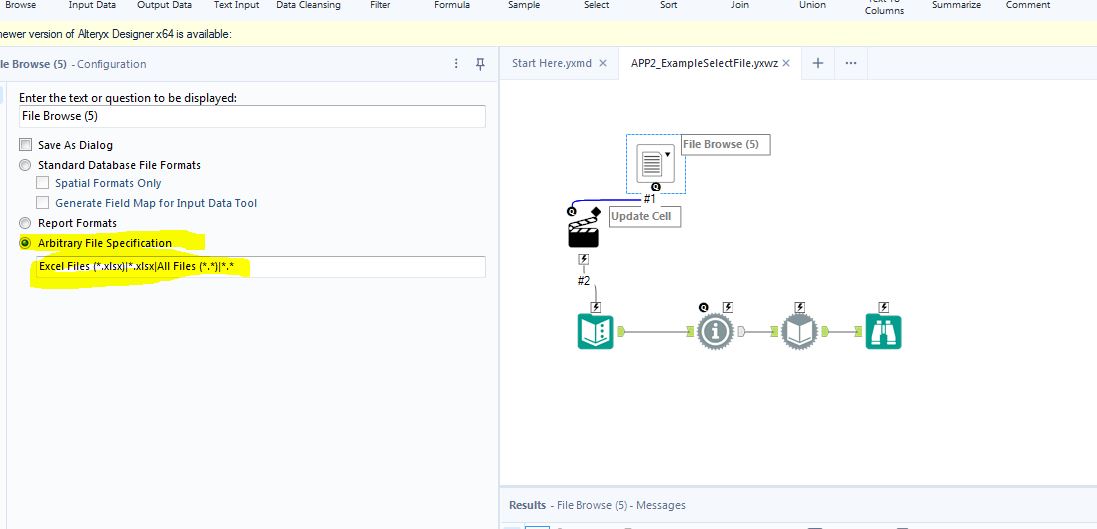 Create a dropdown to select the file as an Input F... - Alteryx Community