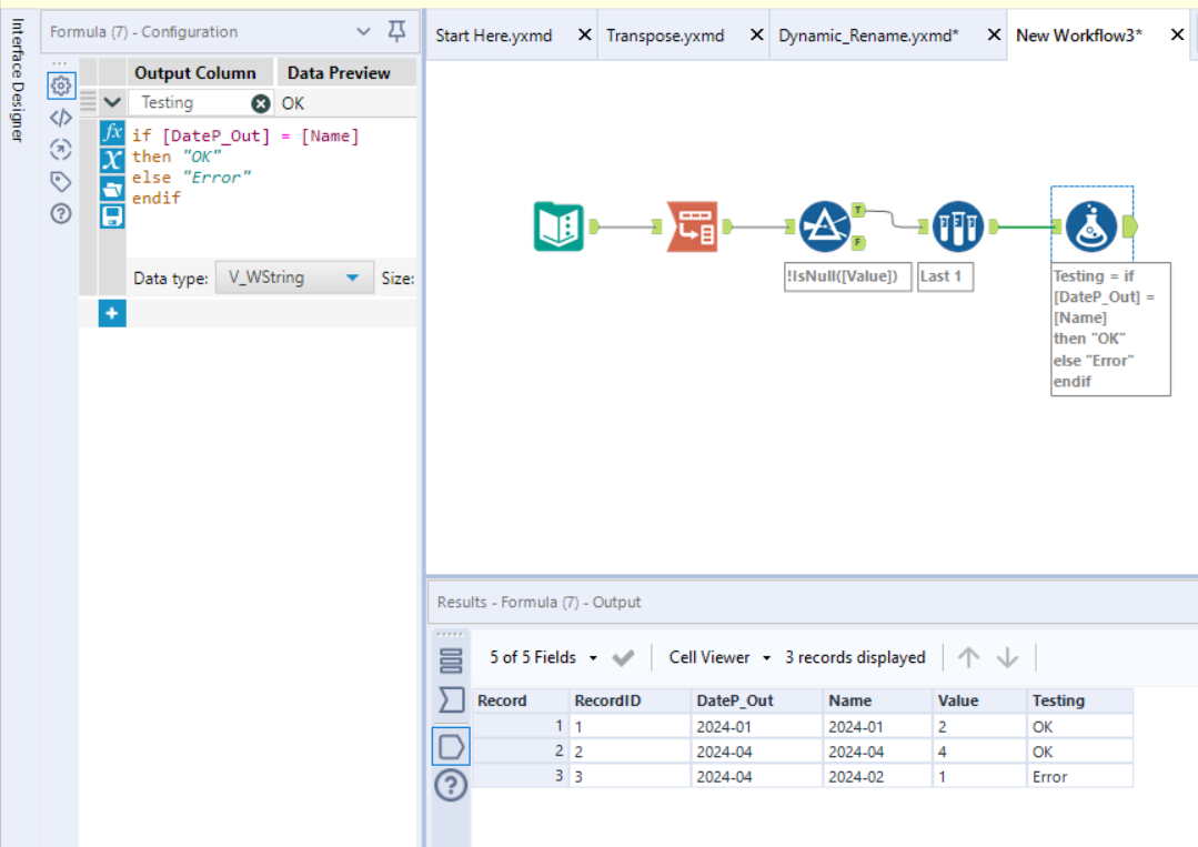 Compare Row data with Header names - Alteryx Community