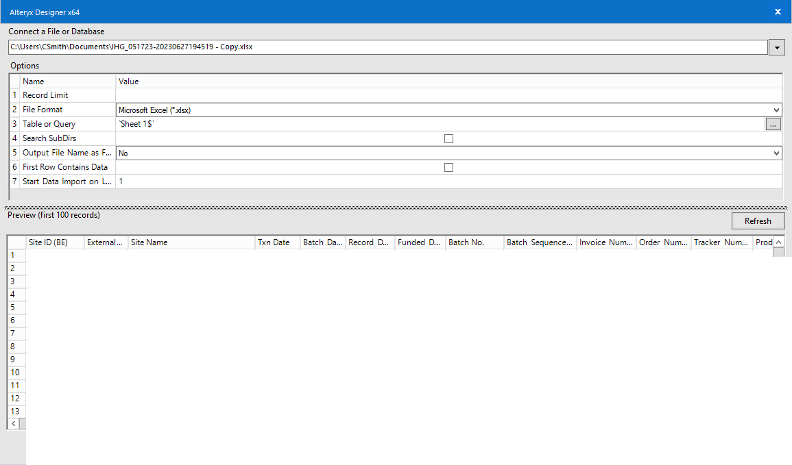 Solved: Dynamic Input - Sheet not specified - Alteryx Community
