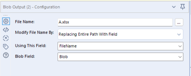 blob tools output the template excel file in serve... - Alteryx Community