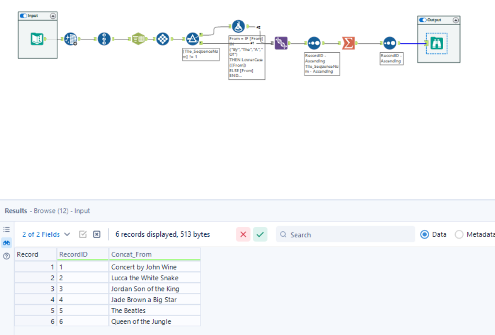 Solved: How to upper case first letters but not in case of... - Alteryx Community