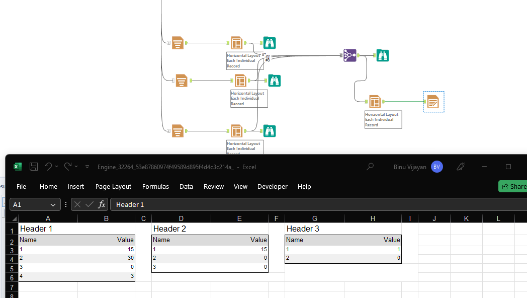 Reporting - Table - Horizontal Layout - Alteryx Community