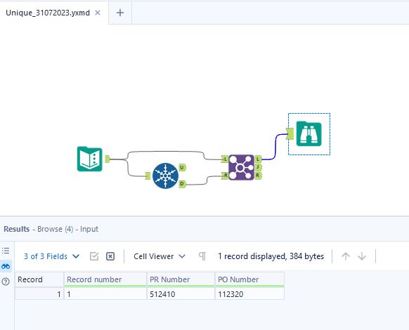 Solved: Unique Tool - Alteryx Community