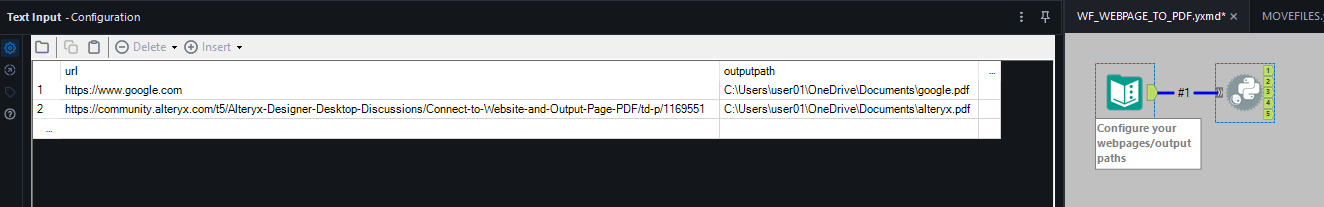 Connect to Website and Output Page PDF - Alteryx Community