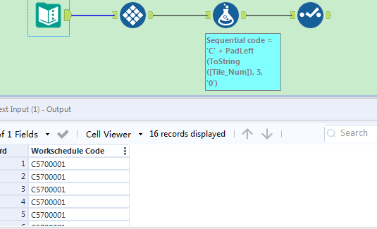 Solved: Create a sequence column (e.g C001,C002 and so on)... - Alteryx Community