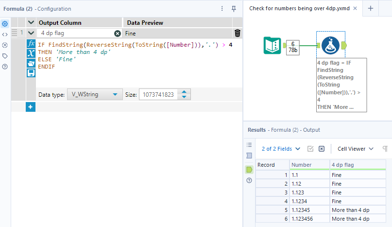 Putting flags on accounts with pricing > 4 deci... - Alteryx Community