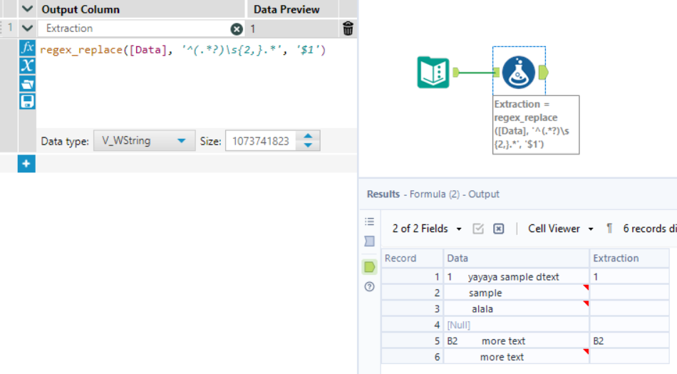 Solved: Parsing numbers and alphanumeric values from block... - Alteryx Community