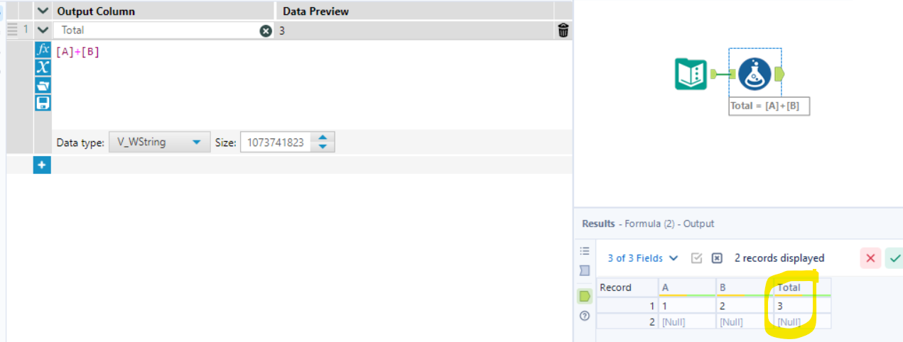 Solved: Sum of Two Column - Alteryx Community