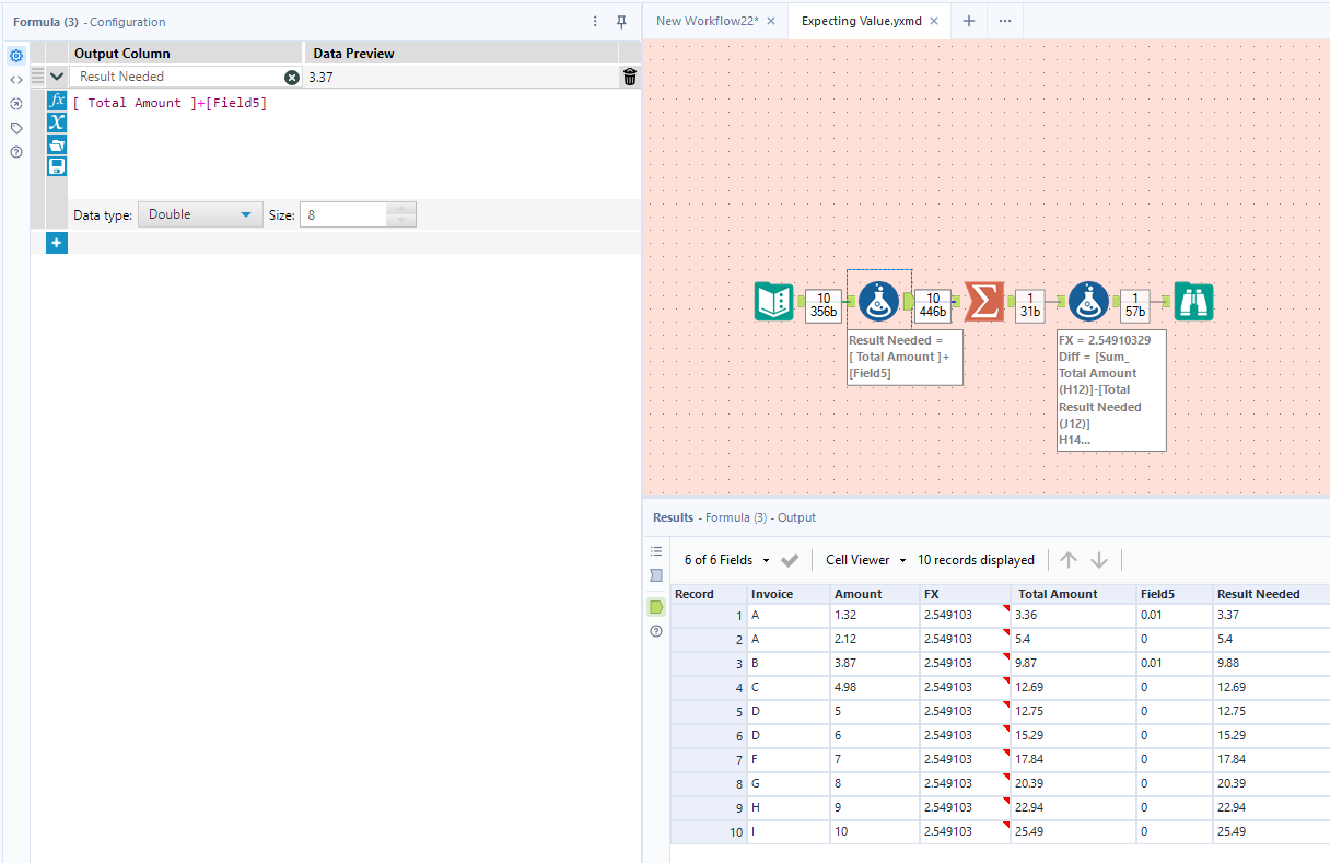 Expecting the Value in Column - Alteryx Community