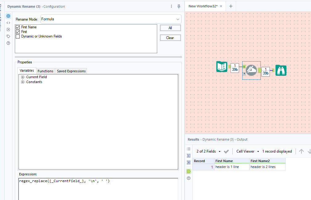 Recognizing Headers with different line break form... - Alteryx Community