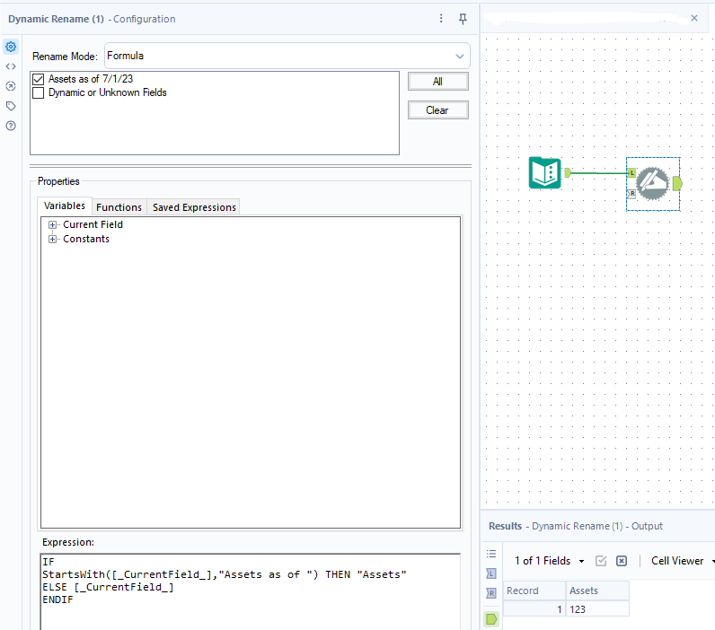Solved: Dynamic Rename of Constantly Changing Field Name - Alteryx Community